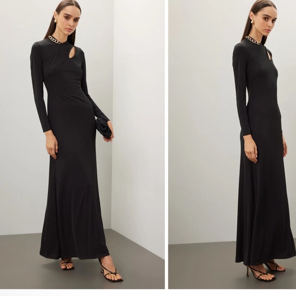Ralph Lauren | Dresses | Ralph Lauren Elegant Black Cut Out Dress With ...